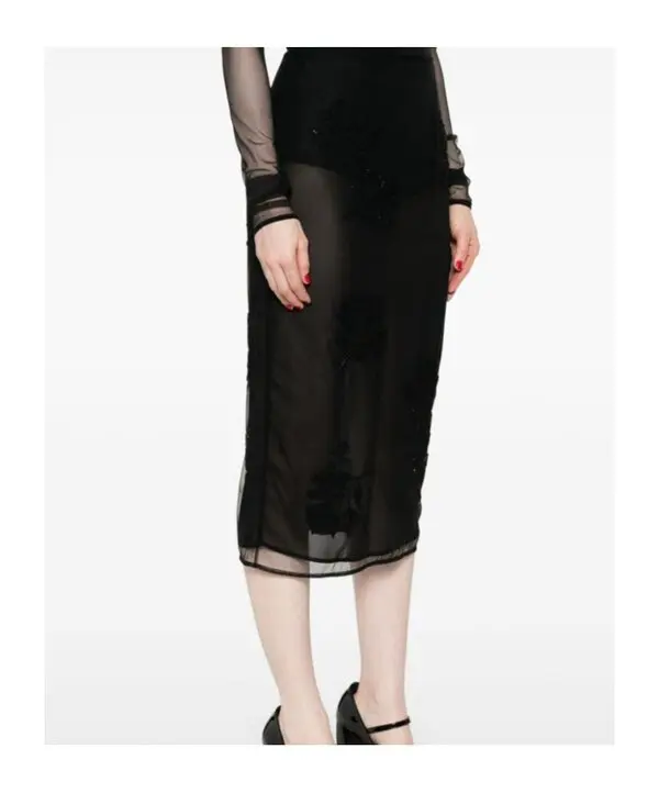 Blumarine Embroidered Tulle Skirt