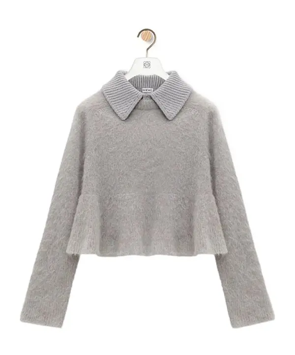 Loewe Lapel Long Sleeve Knit Jumper