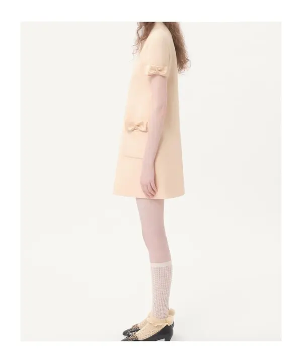 Valentino Garavani Crepe Couture Bow Detailed Mini Dress