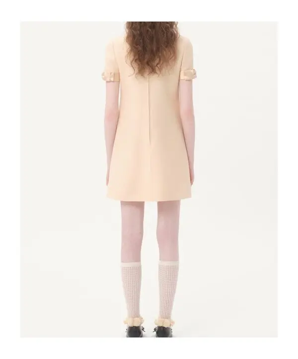 Valentino Garavani Crepe Couture Bow Detailed Mini Dress