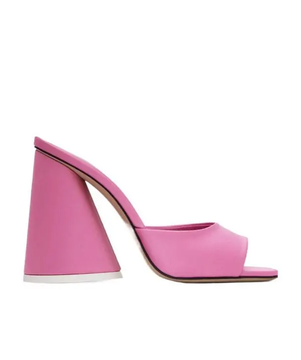 Attico Luz Slip-on Mules With High Block Heel - Pink