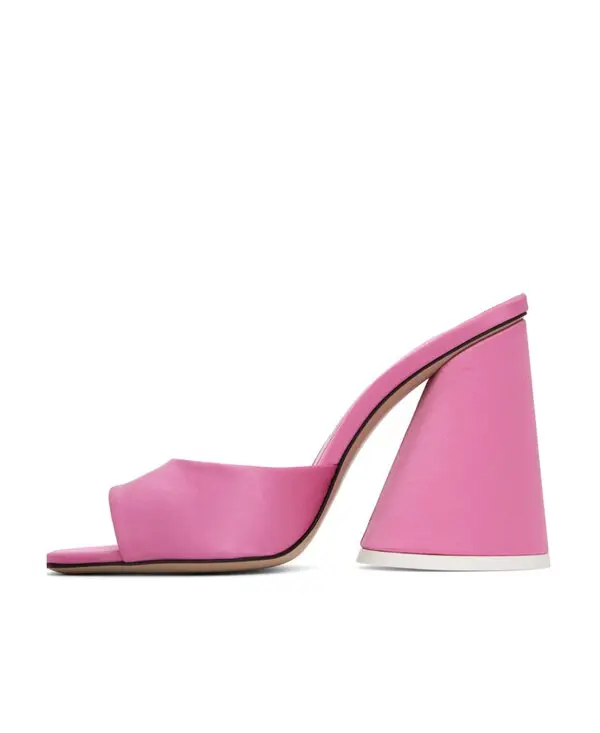 Attico Luz Slip-on Mules With High Block Heel - Pink