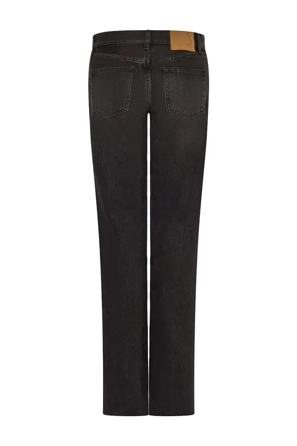 HAIKURE Carly Mid-rise Straight Jeans - Black