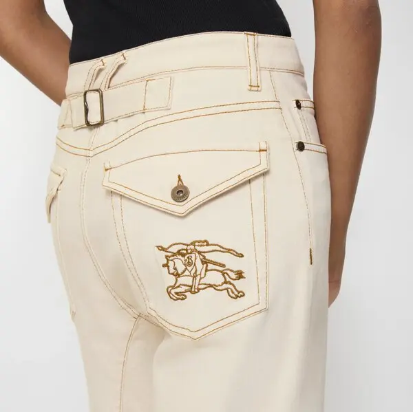 Burberry High Rise Bootcut Jeans With Five-pocket Style