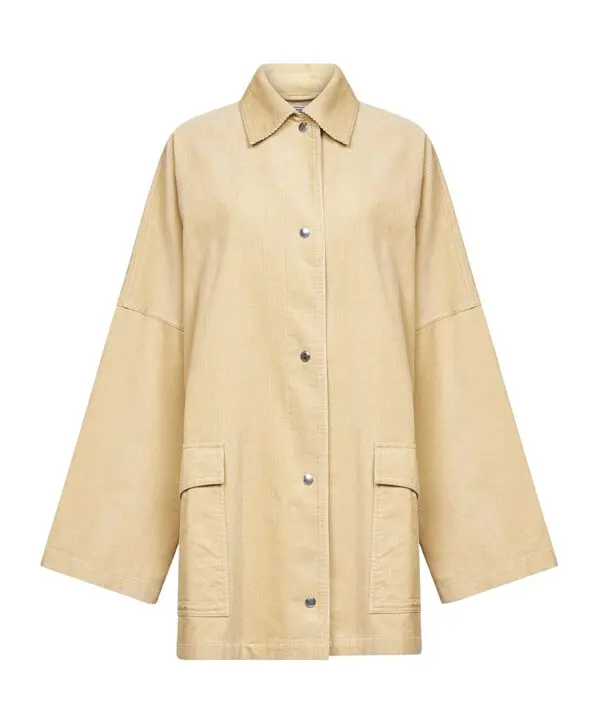 TOTEME Oversized Button-up Jacket - Beige