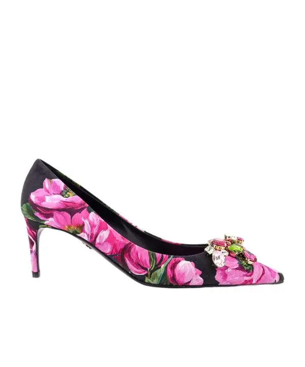 Dolce & Gabbana Floral Printed Pointed Toe Stiletto Pumps - No