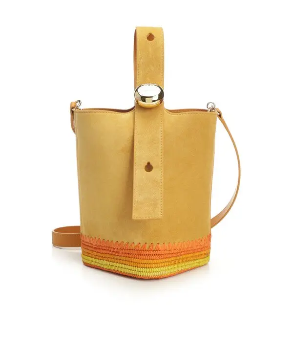 Loewe Pebble Mini Bucket Bag - Yellow
