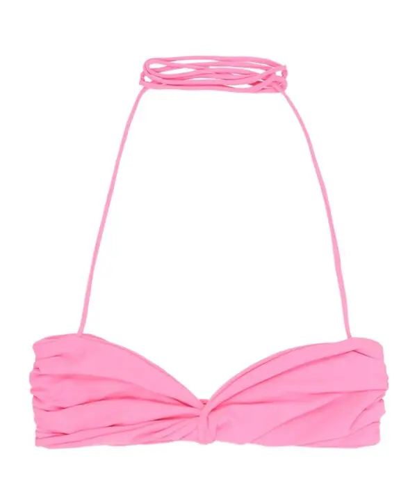 Magda Butrym Knotted Halterneck Bikini Top - Pink