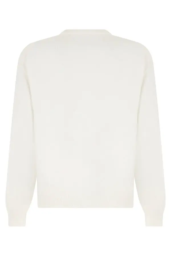 ROBERTO COLLINA Crewneck Knitted Sweater - White