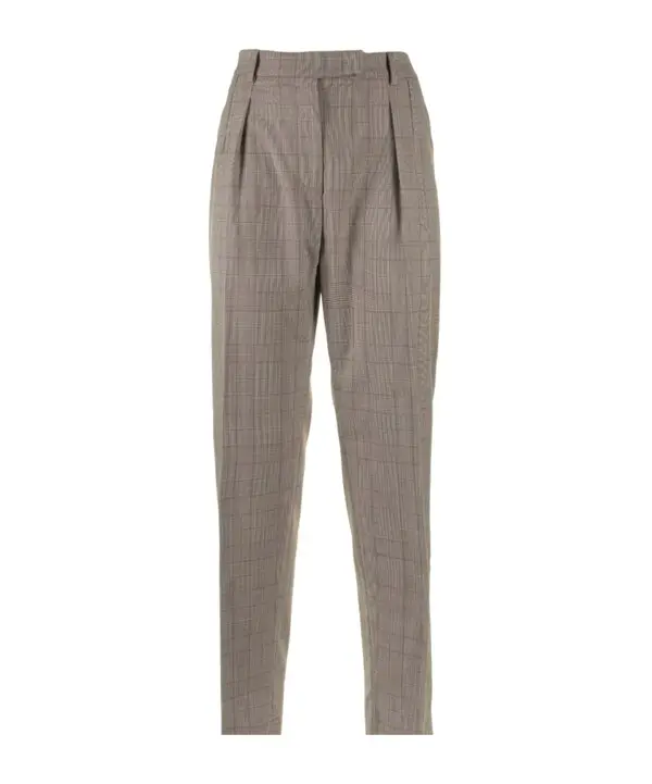 Max Mara Checked Tailored High Rise Trousers