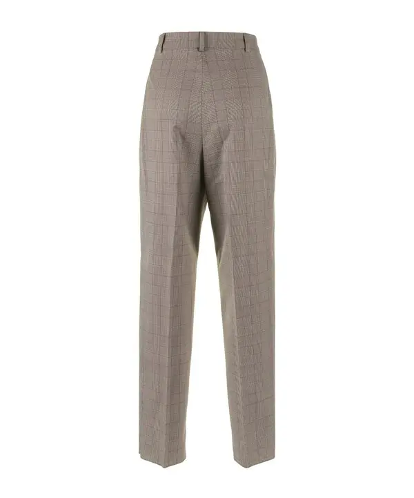 Max Mara Checked Tailored High Rise Trousers