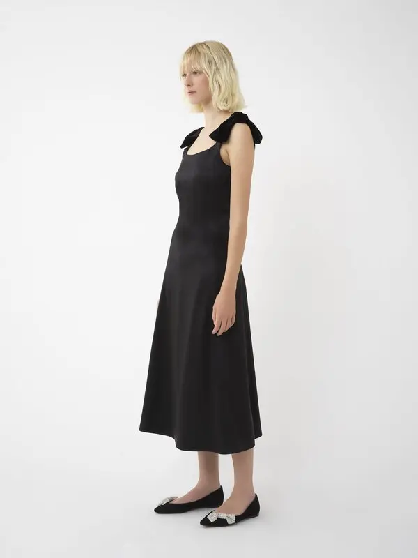 Chloé Velvet Bow Detailed Midi Dress