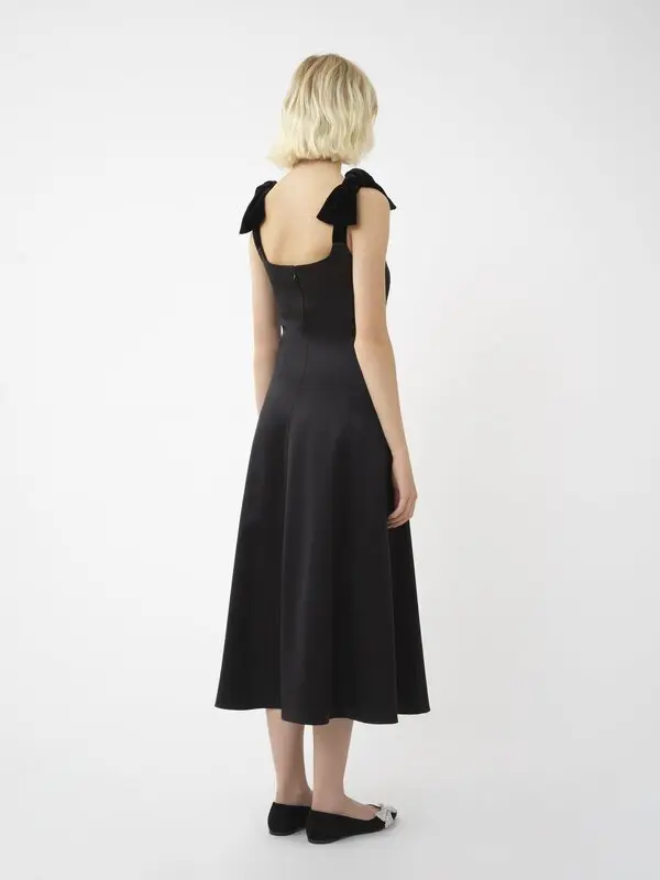 Chloé Velvet Bow Detailed Midi Dress
