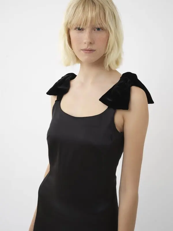 Chloé Velvet Bow Detailed Midi Dress