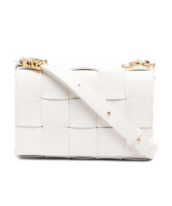Bottega Veneta Cassette Shoulder Bag - White