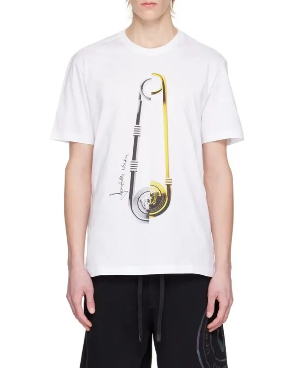 Versace Safety Pin Logo-print T-shirt