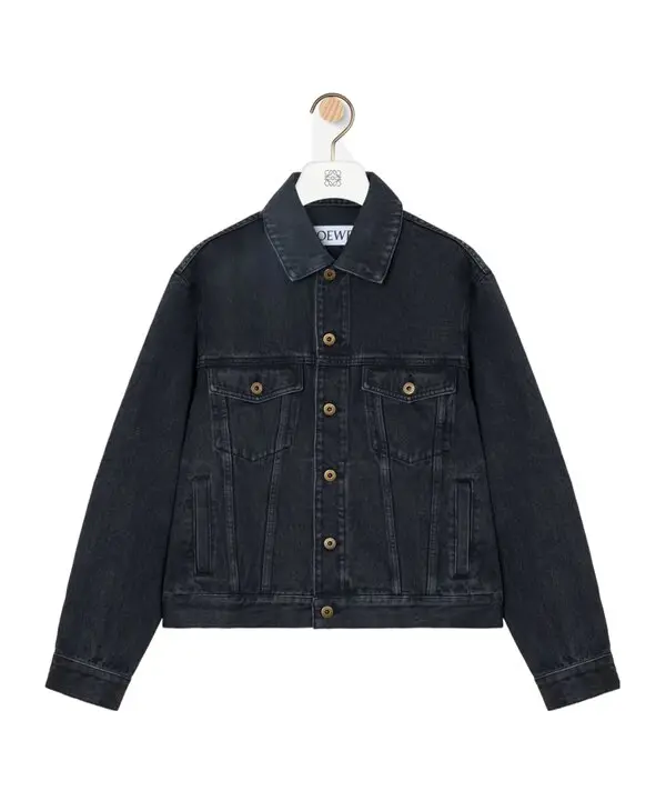 Loewe Anagram Straight Denim Jacket - Black