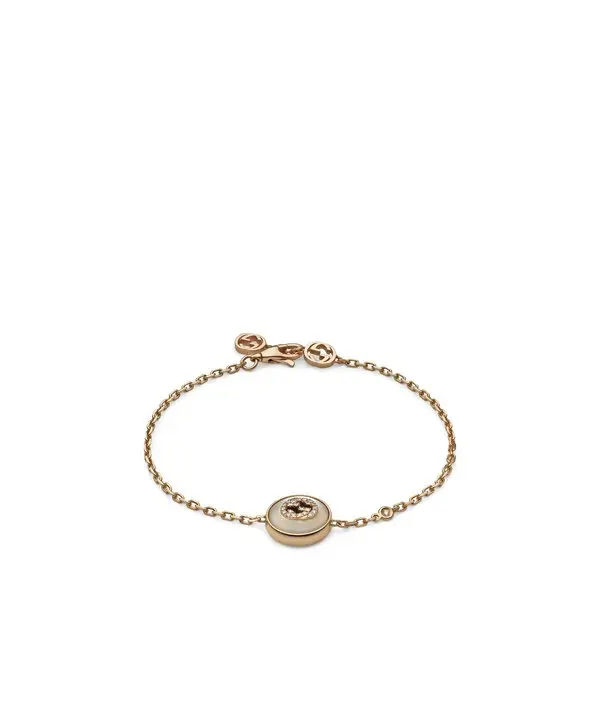 Gucci Interlocking Rose Gold Diamond Bracelet - Yellow