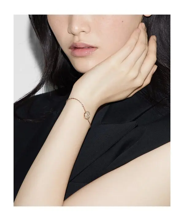 Gucci Interlocking Rose Gold Diamond Bracelet - Yellow