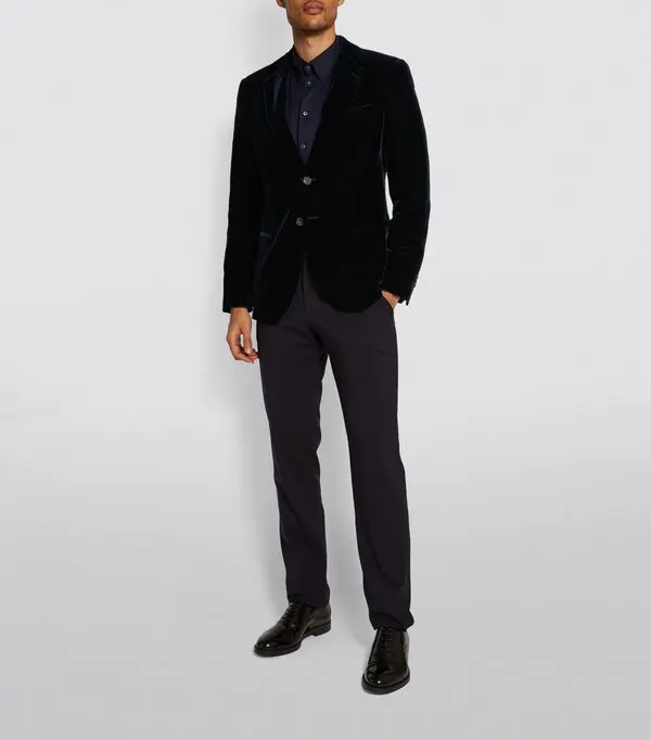 Giorgio Armani Single Breasted Velvet Jacket