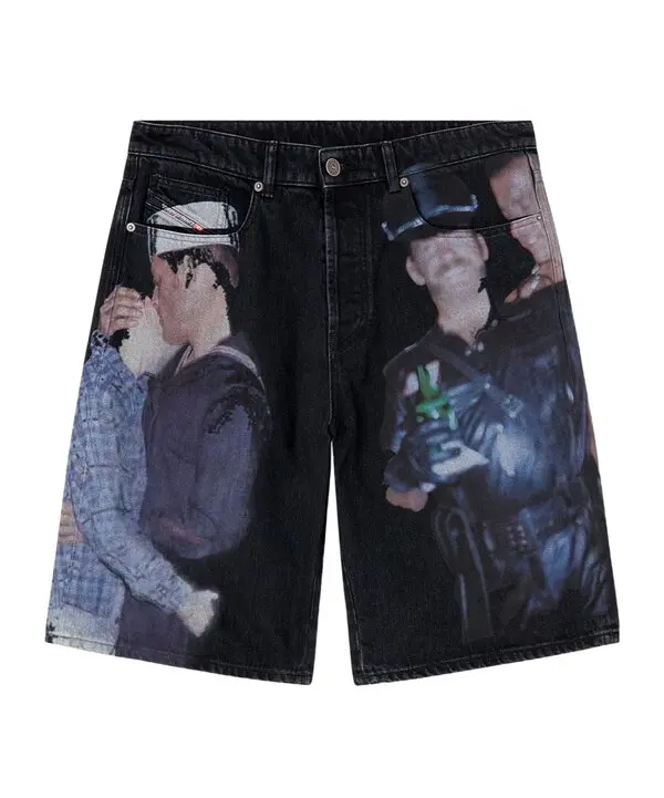 DIESEL® X Tom Of Finland Foundation Cotton Shorts - Black