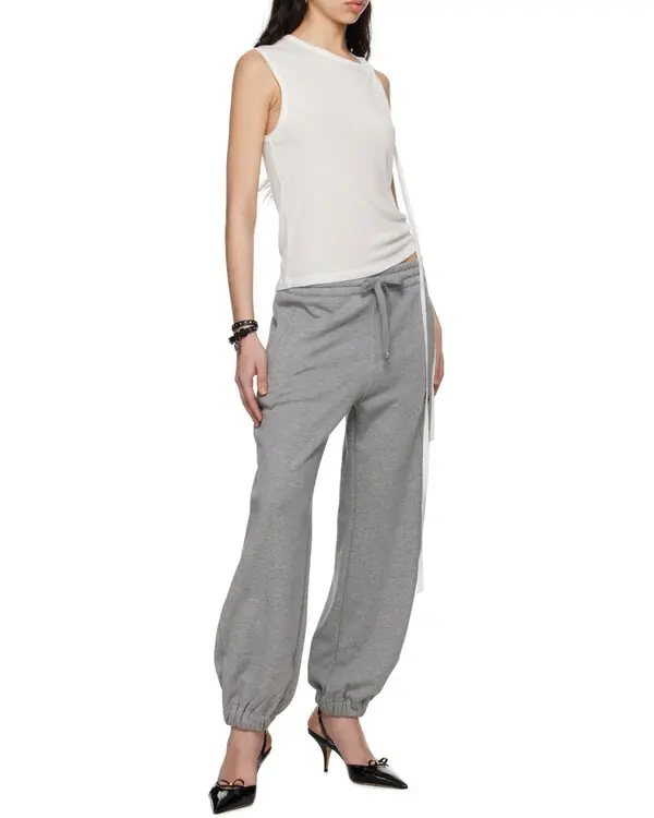 Alexander McQueen Skull Embroidered Tapered Sweatpants