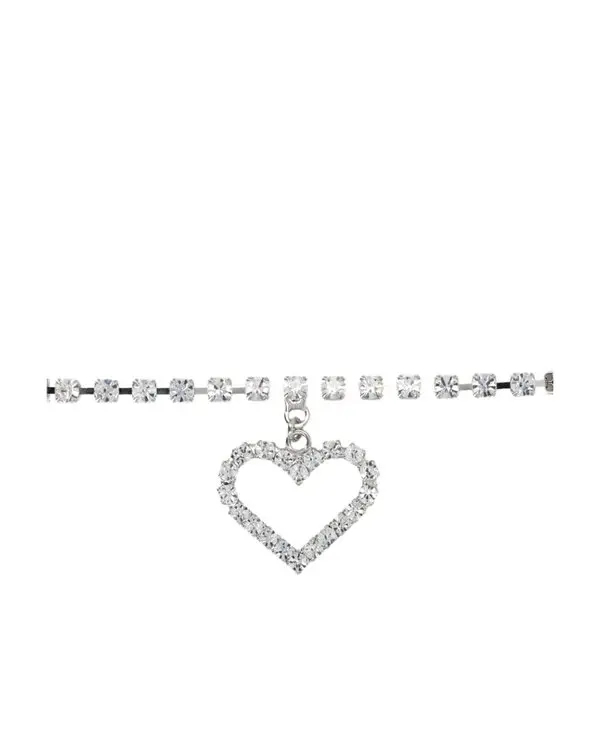 Alessandra Rich Crystal Heart Pendant Necklace