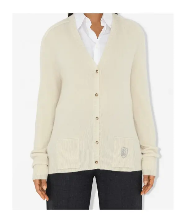 Burberry Cashmere Cardigan With B-shield Detail