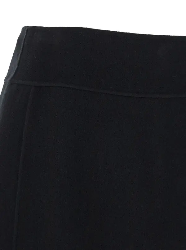 Max Mara Straight Wool Skirt - Black
