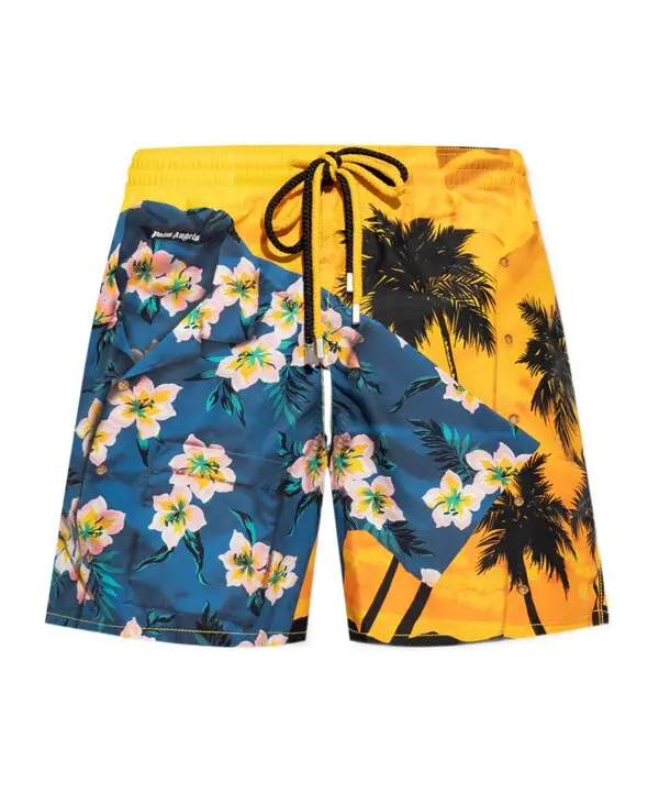 Palm Angels X Vilebrequin Graphic Print Swim Shorts - Multicolor