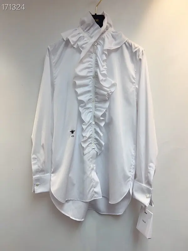 Dior Blouse With Removable Ruched Collar - No