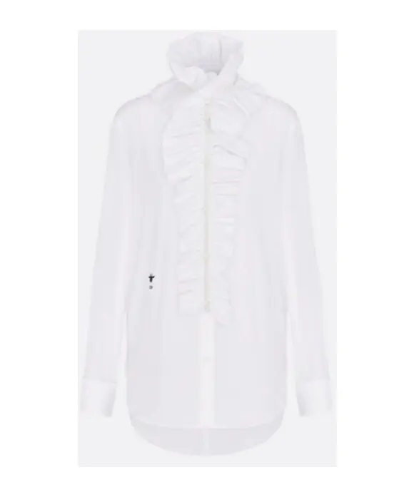 Dior Blouse With Removable Ruched Collar - No