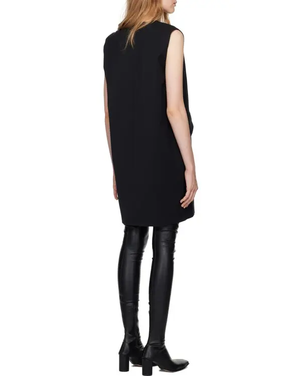 MAISON MARGIELA V-neck Mini Dress With Contrast Stitching