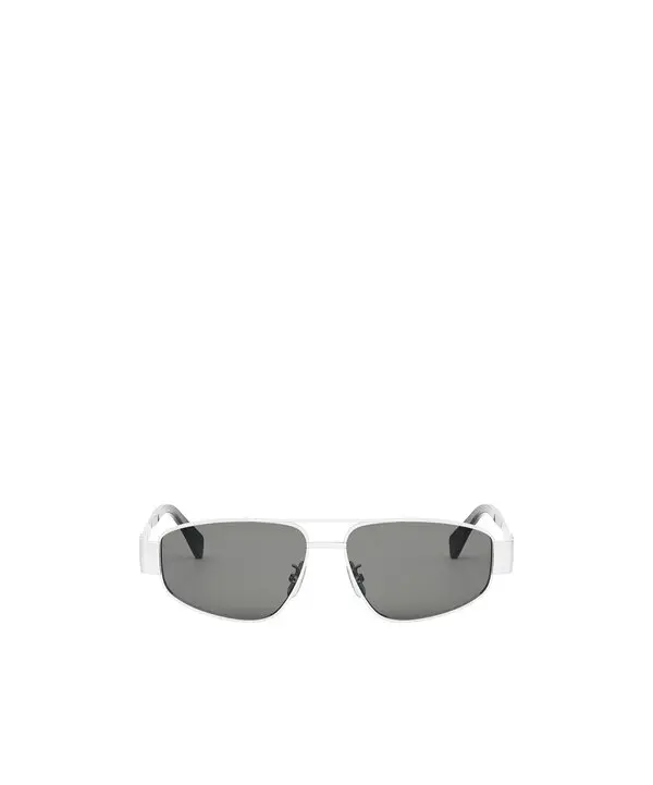 Celine Logo Oval Sunglasses - Gray
