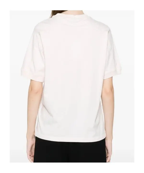 ANINE BING Short-sleeve Crew Neck T-shirt With Logo Detail
