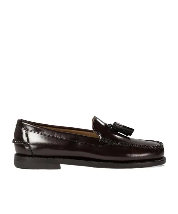 SEBAGO Round Toe Loafers With Fringe Detailing - Brown