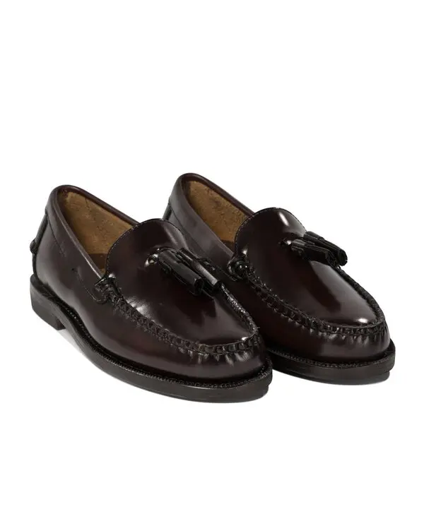 SEBAGO Round Toe Loafers With Fringe Detailing - Brown