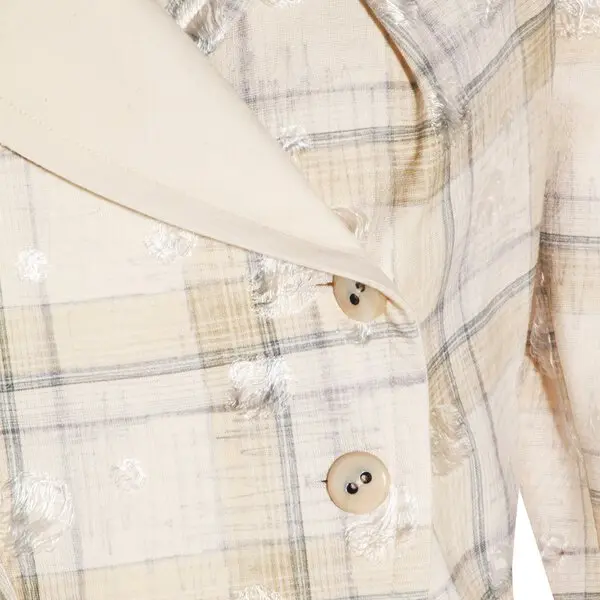 VIVIENNE WESTWOOD Checked Peplum Blazer - Beige
