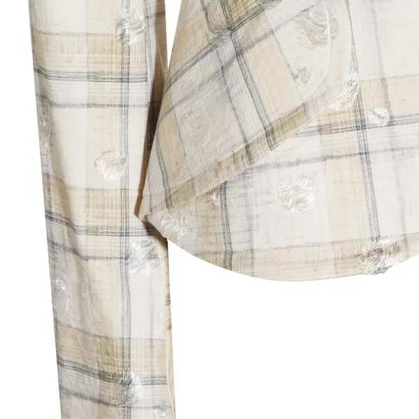 VIVIENNE WESTWOOD Checked Peplum Blazer - Beige