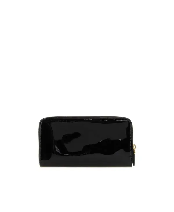 Prada Logo Plaque Zipped Wallet
