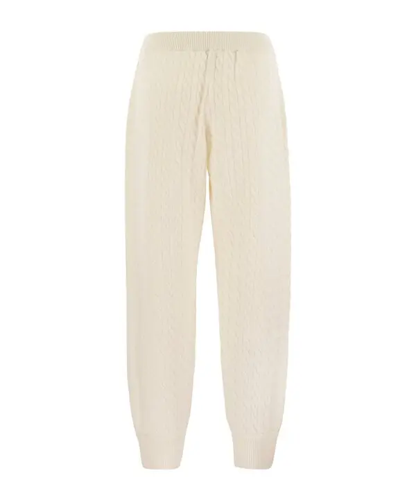 Brunello Cucinelli Cable Knit Straight Leg Trousers