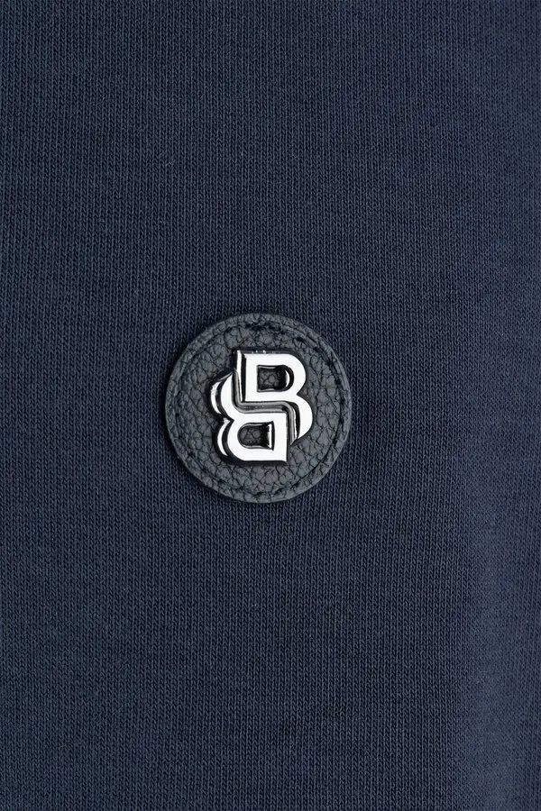 Hugo Boss Crewneck Sweatshirt With Logo Plaque - Blue