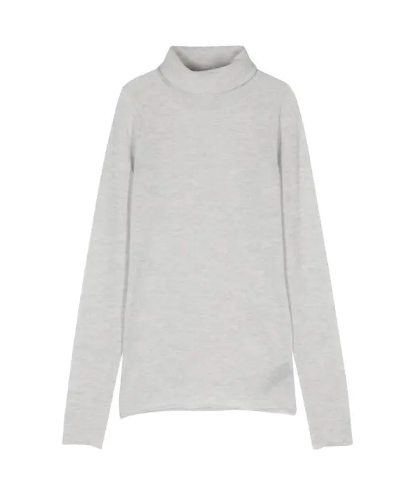 HAIKURE Mélange-effect High Neck Sweater - Light Grey