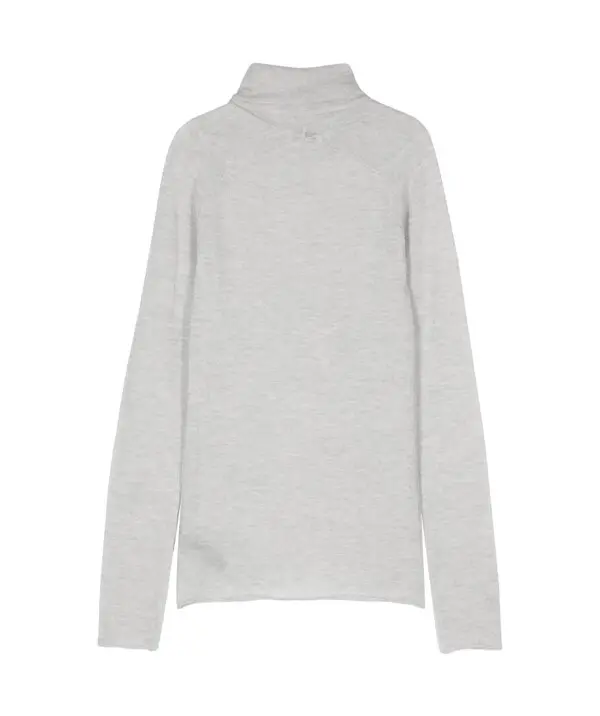 HAIKURE Mélange-effect High Neck Sweater - Light Grey