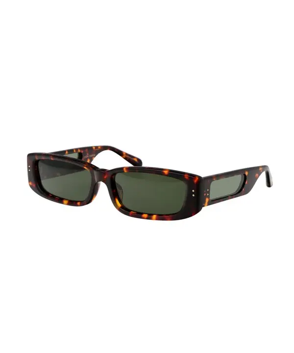 Linda Farrow Geometric Sunglasses - Green
