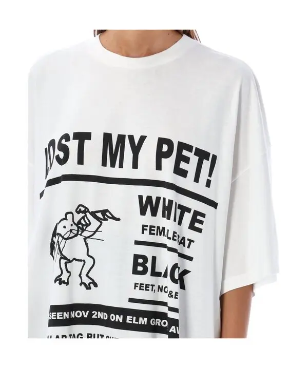 MAISON MARGIELA Lost Pet" Oversized Graphic T-shirt