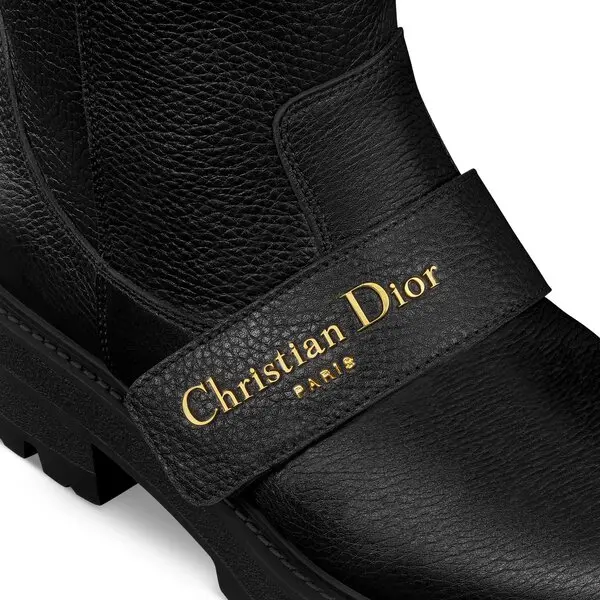 Dior D-quest Boots With Gold Paris Signature