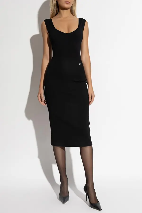 Dolce & Gabbana Knit Dress With Dg Logo