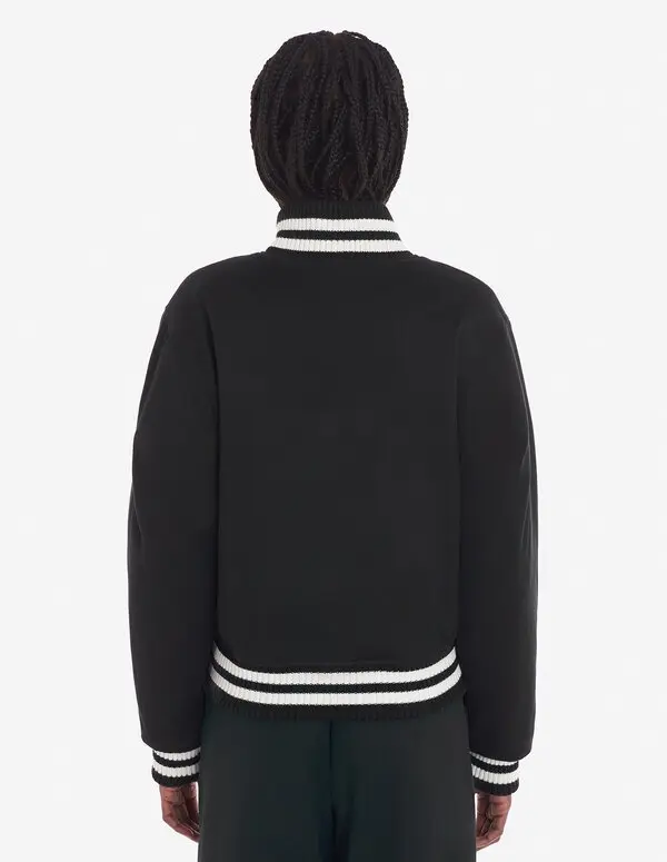 Maison Kitsuné Fox Head Patch Bomber Jacket - Black