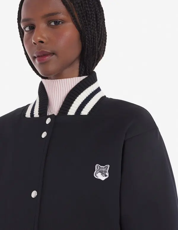Maison Kitsuné Fox Head Patch Bomber Jacket - Black